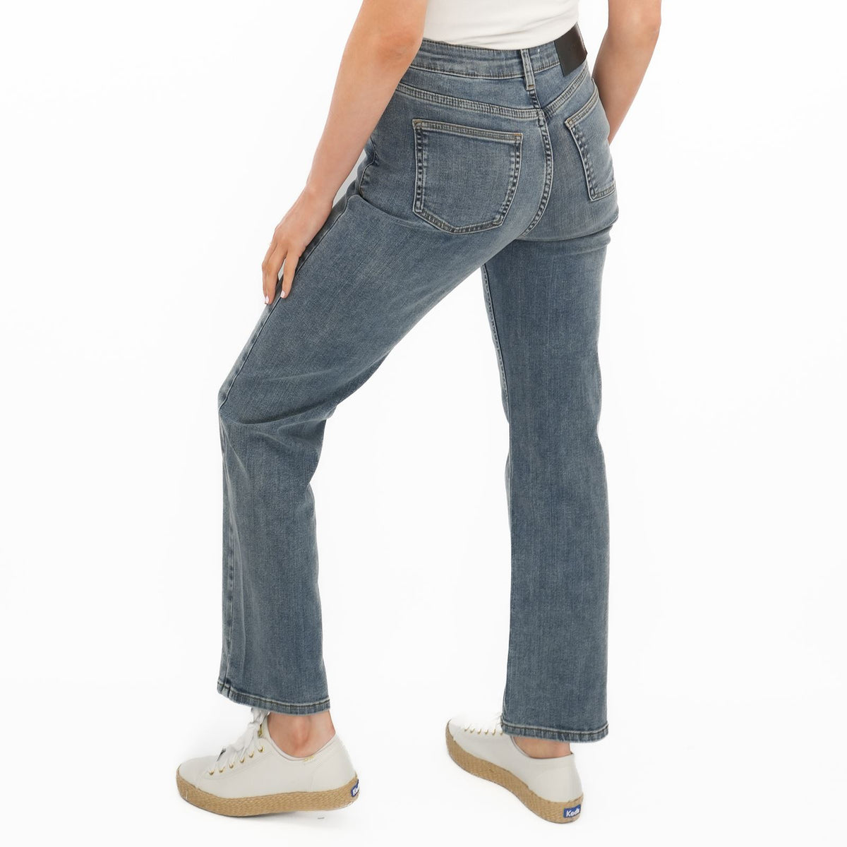 M&S Autograph Blue Jeans High Waist Straight Leg - Quality Brands Outlet