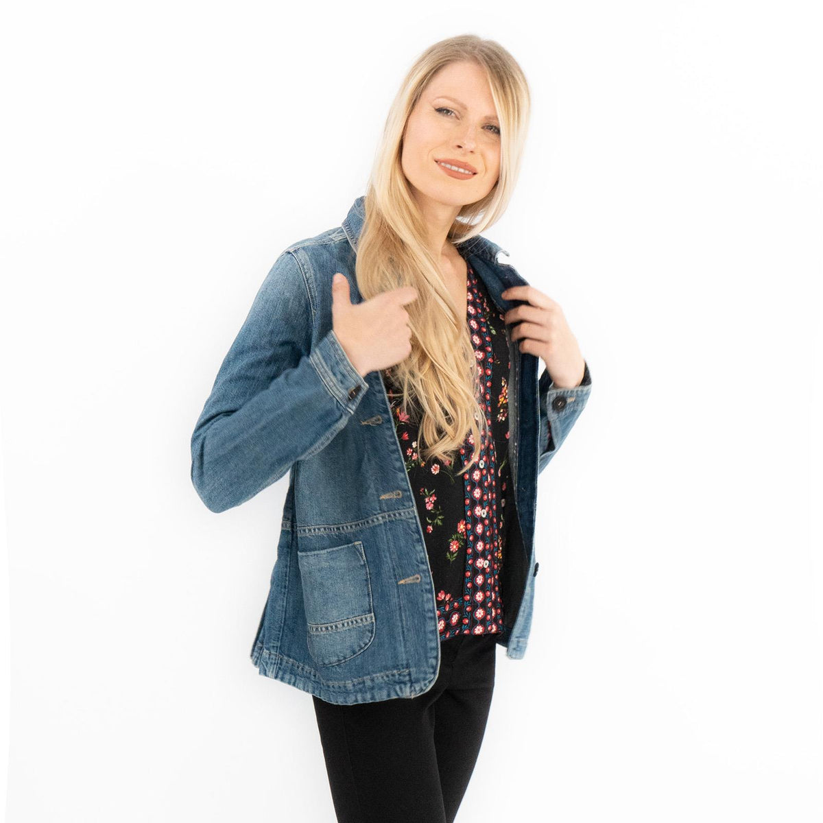 Dena Blue Denim Shacket - Relaxed Coats & Jackets for Style – Quality ...