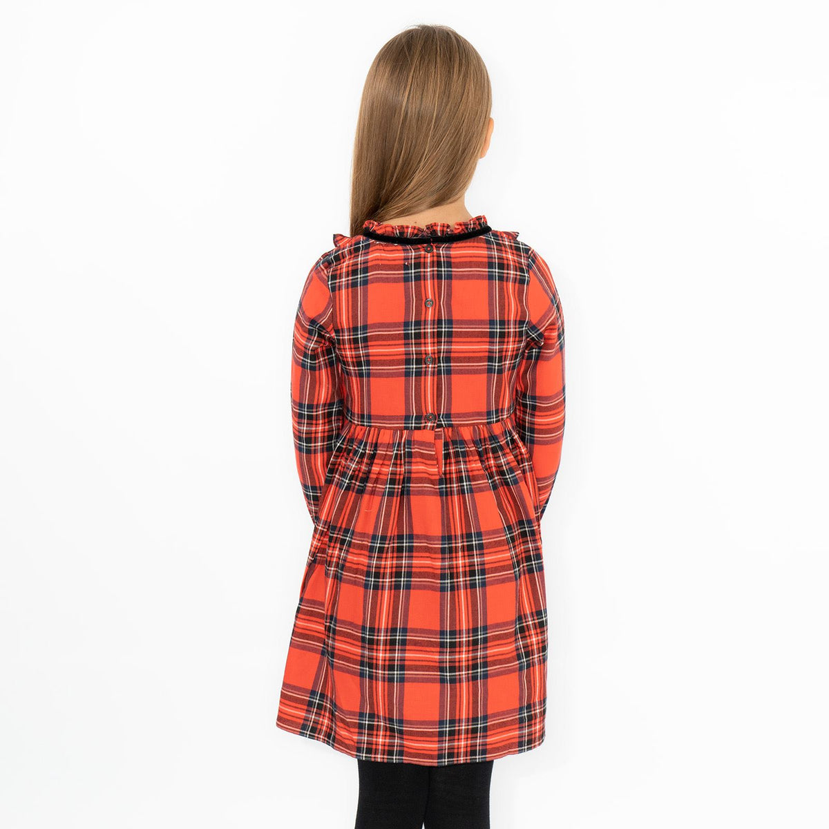 Next Girls Red Check Dress - Quality Brands Outlet
