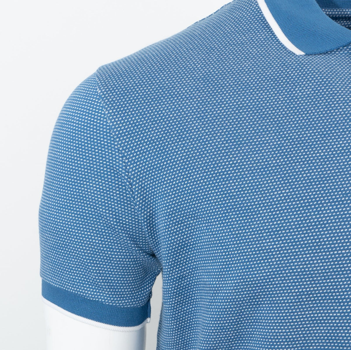 Austin Reed Men Cotton Mid Blue Polo Shirts Short Sleeve Casual Jersey ...